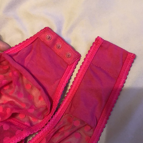 torrid | Tops | Torrid Pink Dot Mesh Cut Out Underwire Bodysuit | Poshmark